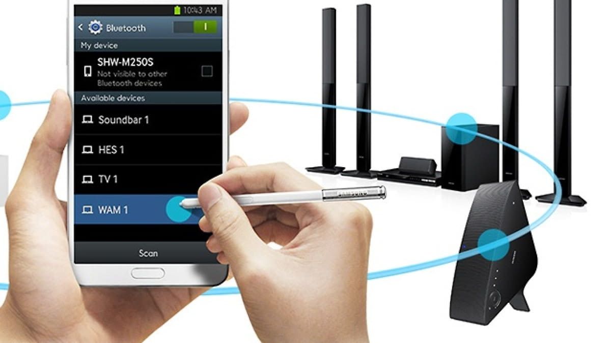 Samsung Multiroom System mit Lautsprechern M3, M5 und M7